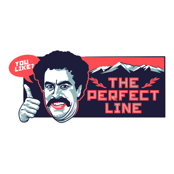 Borat Sticker The Perfect Line Borat Sticker The Perfect Line